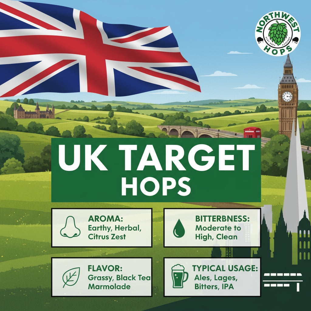 2024 UK Target Hops – Bold Spice & Citrus Aroma | Northwest Hops
