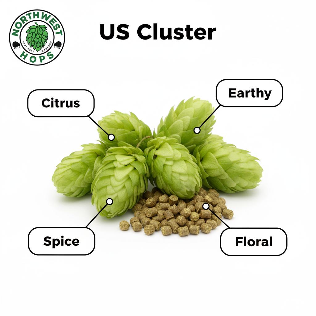 2025 US Cluster Hops – Classic Floral & Fruity Aroma | Northwest Hops