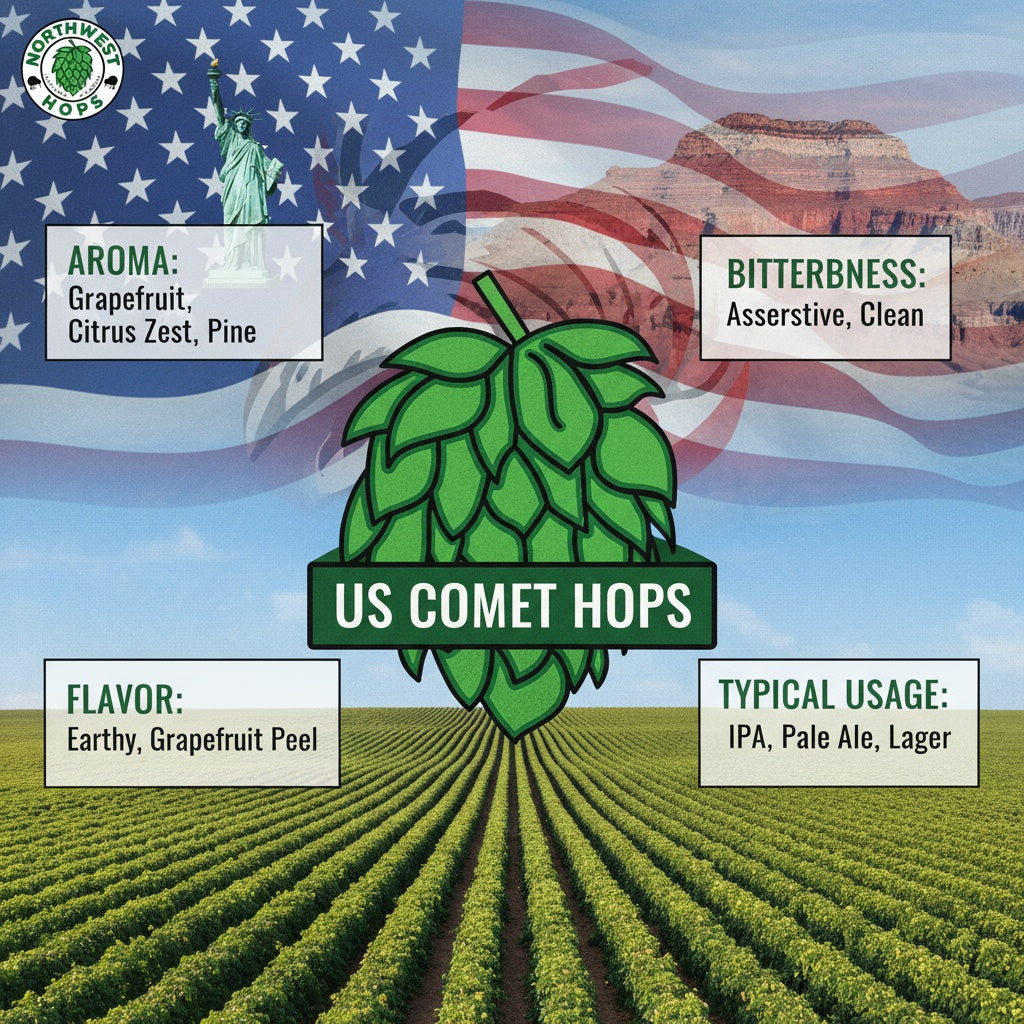 2023 US Comet Hops – Wild Citrus & Herbal Aroma | Northwest Hops